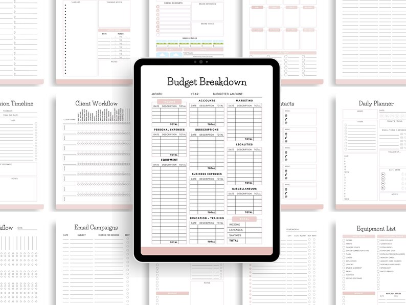 ALL-IN-ONE Photography Planner, Printable Photographer Planner ...