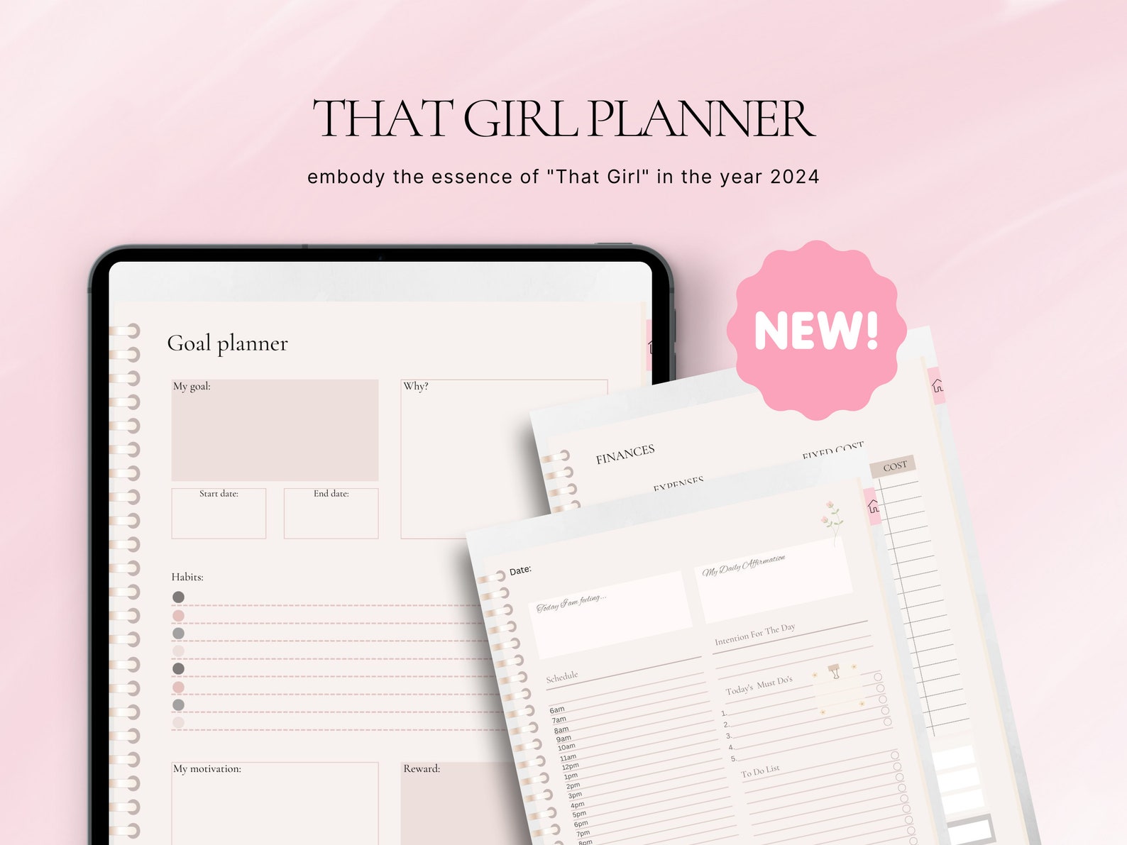 2023 - 2024 Student Planner With Hyperlinks, Student Digital Planner ...