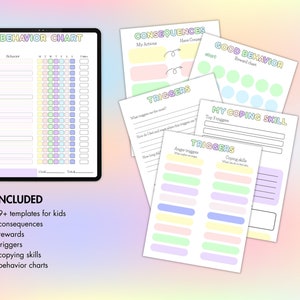 Kids Behavior Chart, Editable Behavior Tracker for Kids, Good Behavior ...