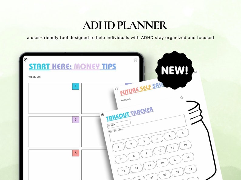 ADHD AF Planner, Adhd Planner Adult, Productivity, ADHD Planner Bundle ...