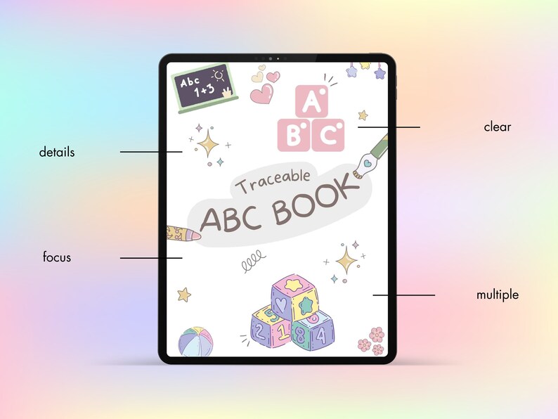 Kids Tracing Book, ABC Tracing Book, Alphabet Tracing Worksheets A-Z ...
