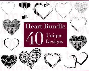 Continuous One Line Heart SVG Hearts SVG Double (Instant Download) - Etsy