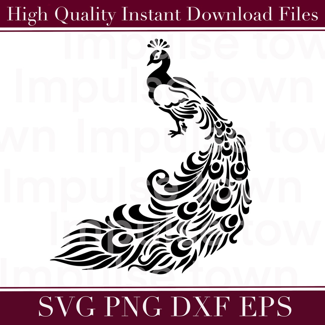 Peacock Svg - Etsy