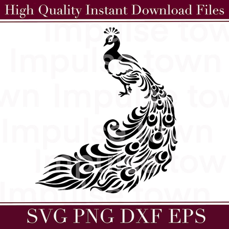 Peacock Svg - Etsy