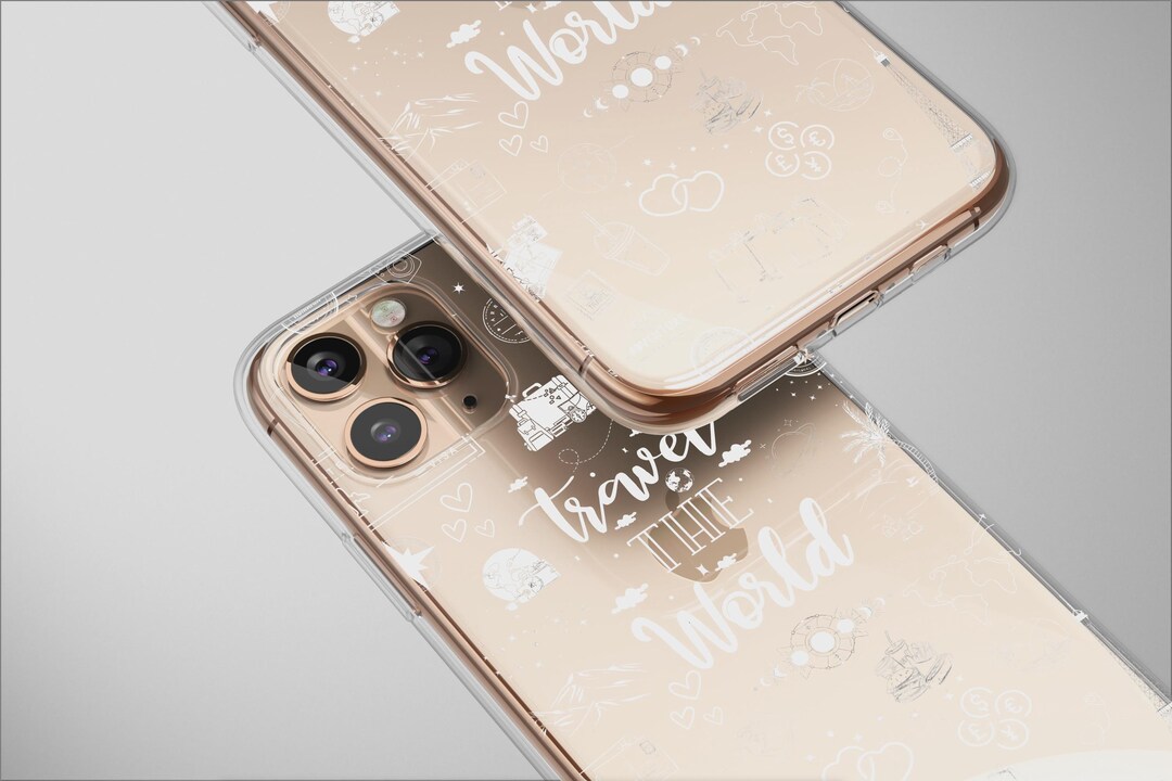 Clear World Travel Doodle Landmark Sketch Art Phone Case Cover for ...
