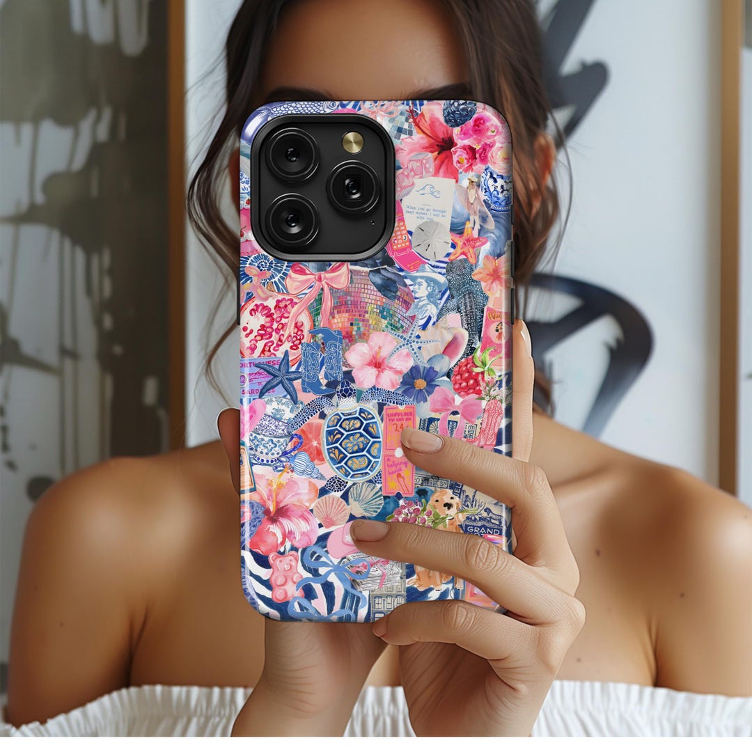 Pretty Pink Paradise Phone Case for iPhone 16 Pro Max 15 14 Plus 13 12 ...