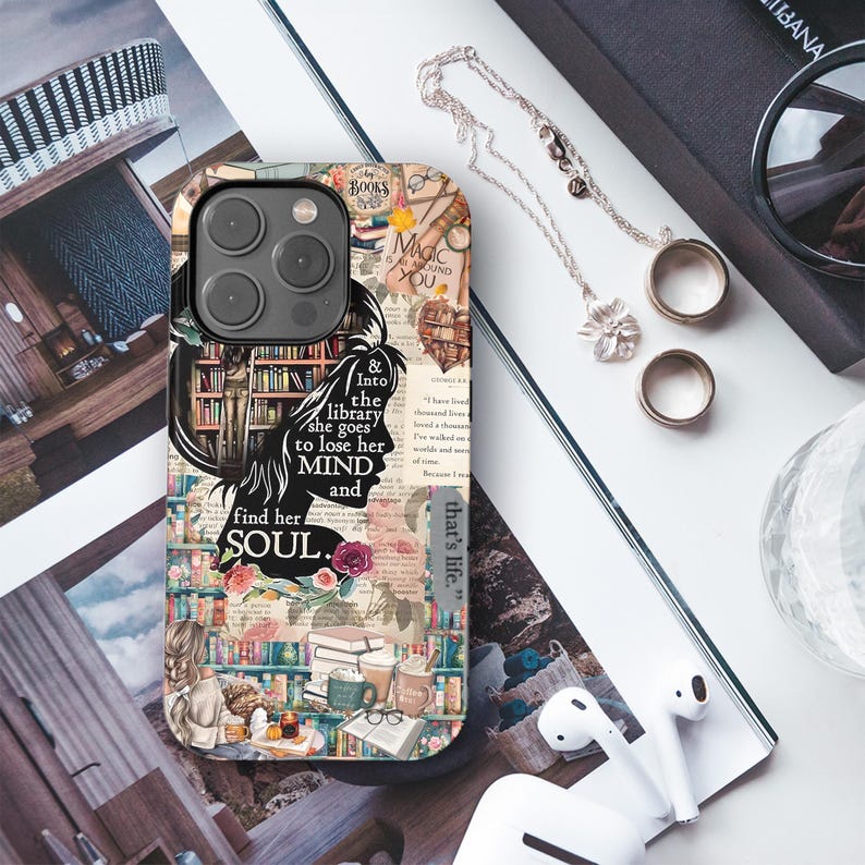 Library Girl Soul Phone Case for iPhone 17 Pro Max 16 15 Plus 14 13 ...