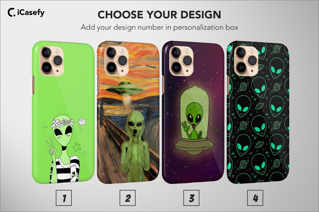 Alien Phone Case Aesthetic Collage Space Green Cover for iPhone 16 Pro ...
