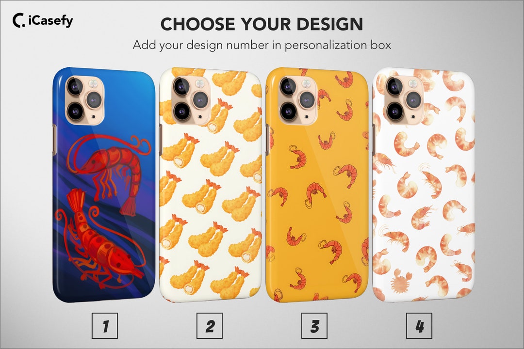 Seamless Pattern Shrimp Phone Case Sea Fish Cover for iPhone 17 Pro Max ...