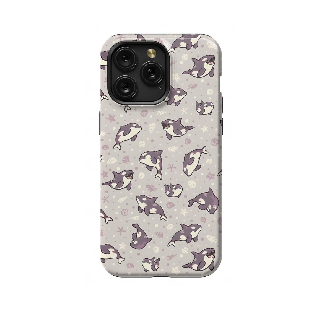 Kawaii Orca Ocean Dance Pattern Phone Case Cover for iPhone 17 Pro Max ...