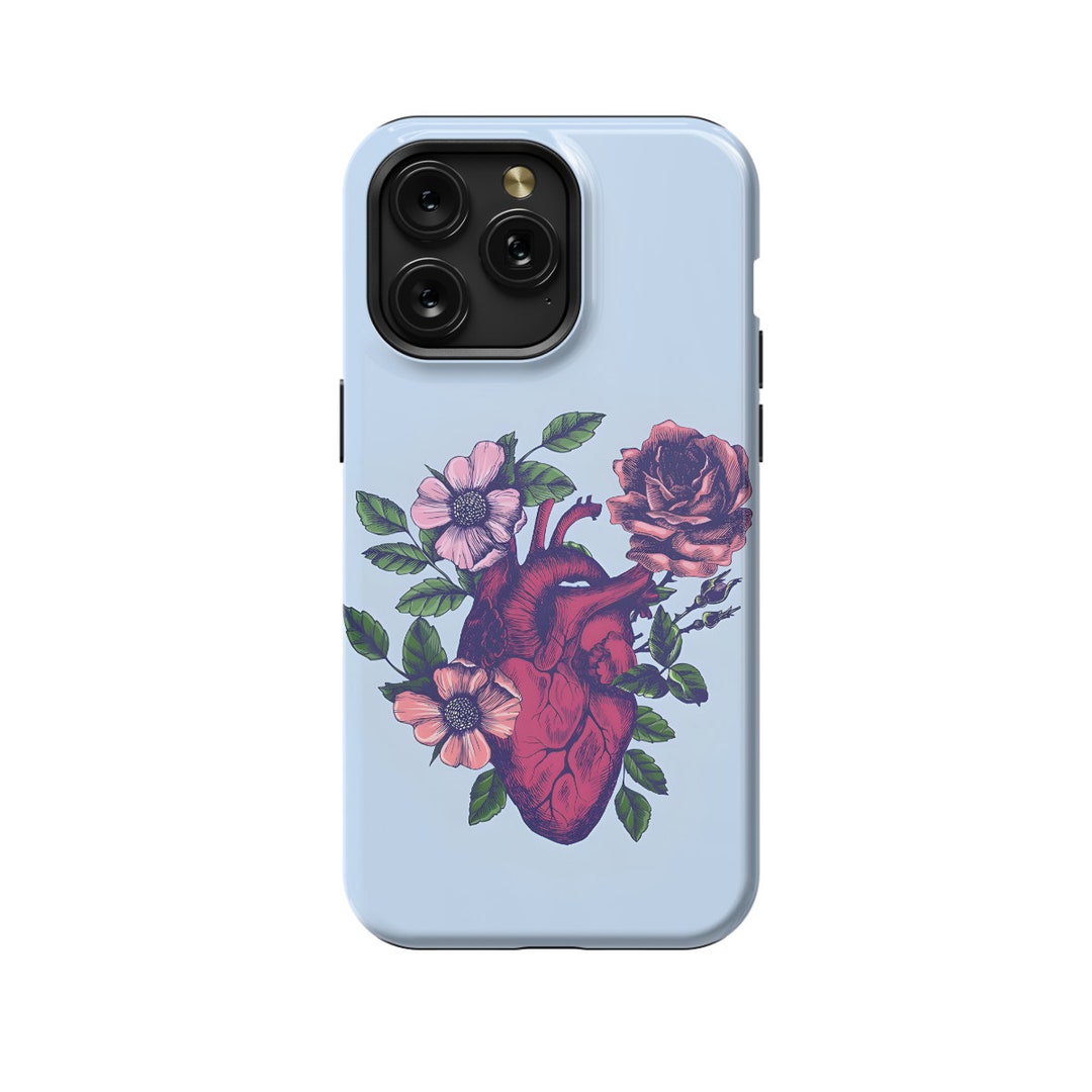 Anatomy Lovely Heart Flower Phone Case 242 for iPhone 17 Pro Max 16 15 ...