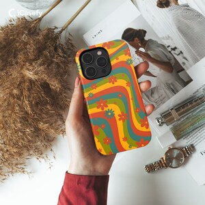 Retro Aesthetic Hippie Flowers Colorful Groovy Vibe Phone Case for ...
