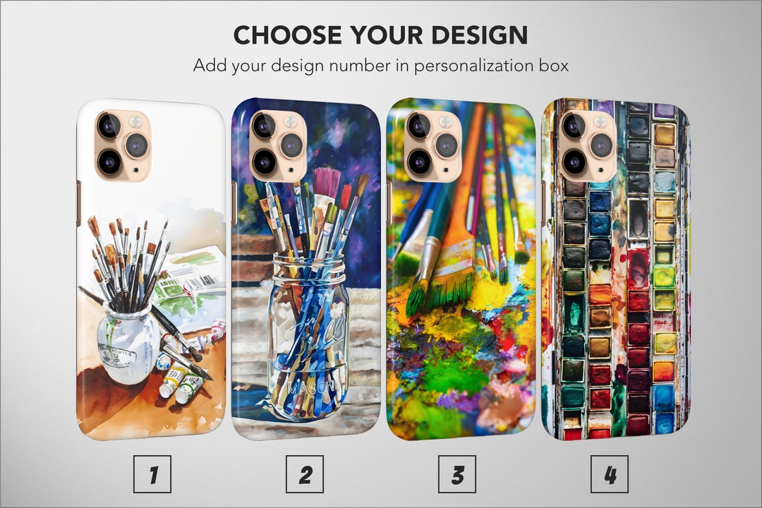 Watercolor Palette Phone Case Draw Brush Paint Color Aesthetic Cover ...