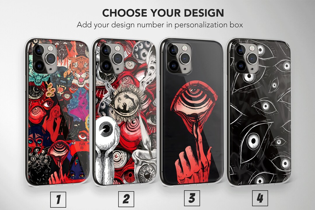 Creepy Eyes Phone Case Horror Witchy Cover for iPhone 16 Pro Max 15 ...