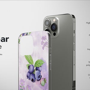 Fruit Blueberry Phone Case Summer Wild Berry Seamless Cover for iPhone ...