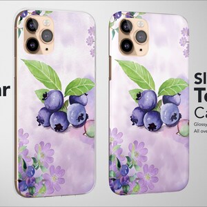 Fruit Blueberry Phone Case Summer Wild Berry Seamless Cover for iPhone ...
