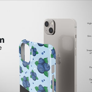 Fruit Blueberry Phone Case Summer Wild Berry Seamless Cover for iPhone ...
