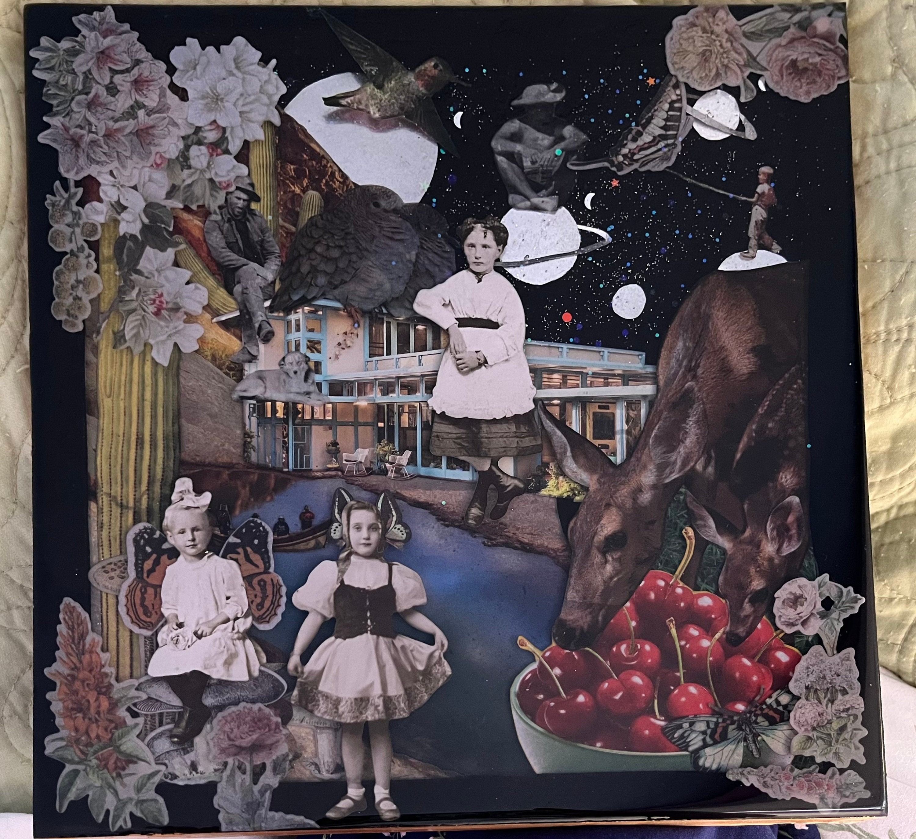 Eclectic Layered Resin Collage Art - Etsy