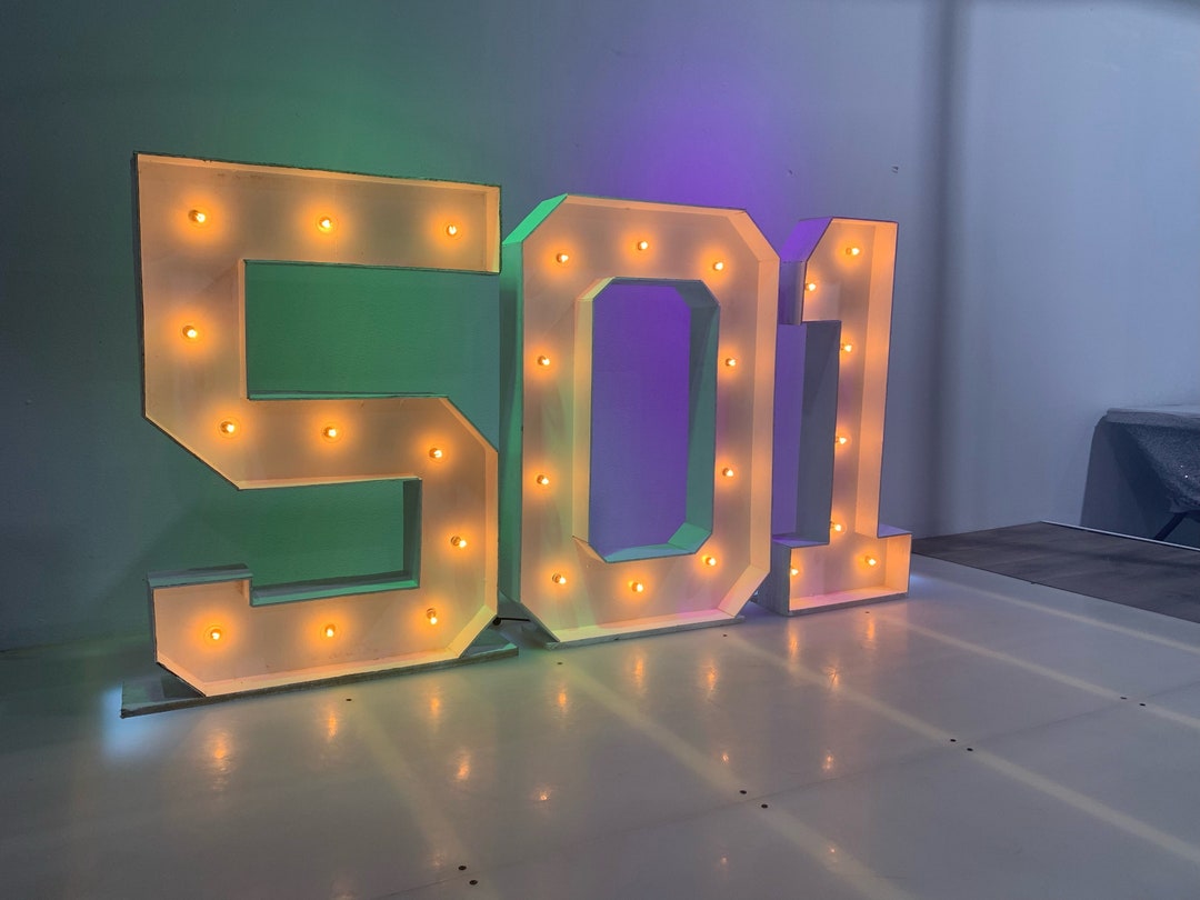 Marquee Numbers - Etsy