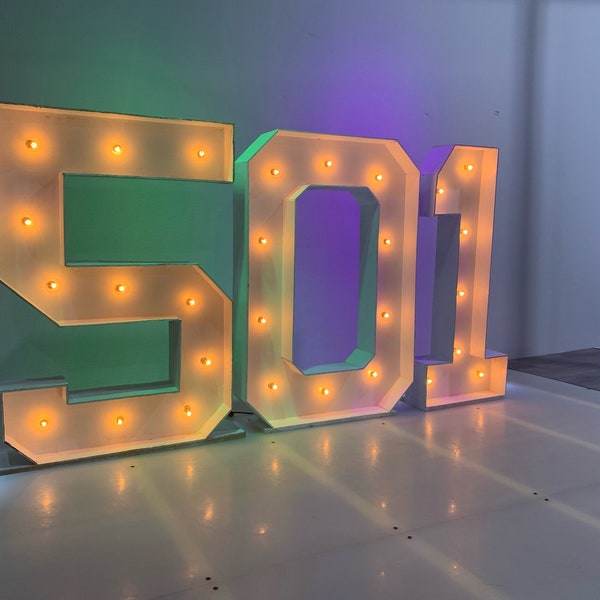 Marquee Numbers - Etsy