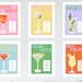 SET OF 6 Cocktail Drink, Bar Posters-digital File - Etsy