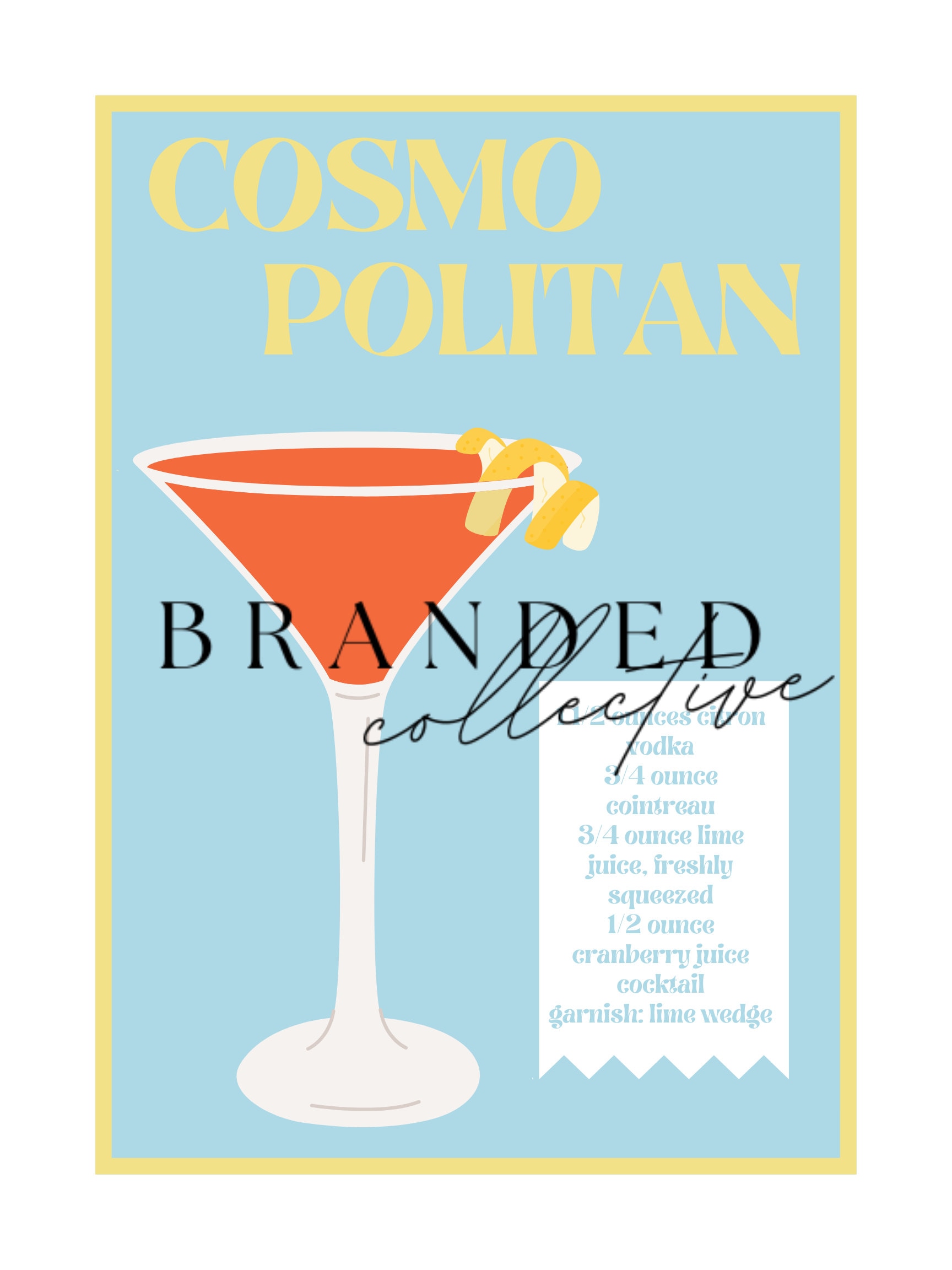 SET OF 6 Cocktail Drink, Bar Posters-digital File - Etsy