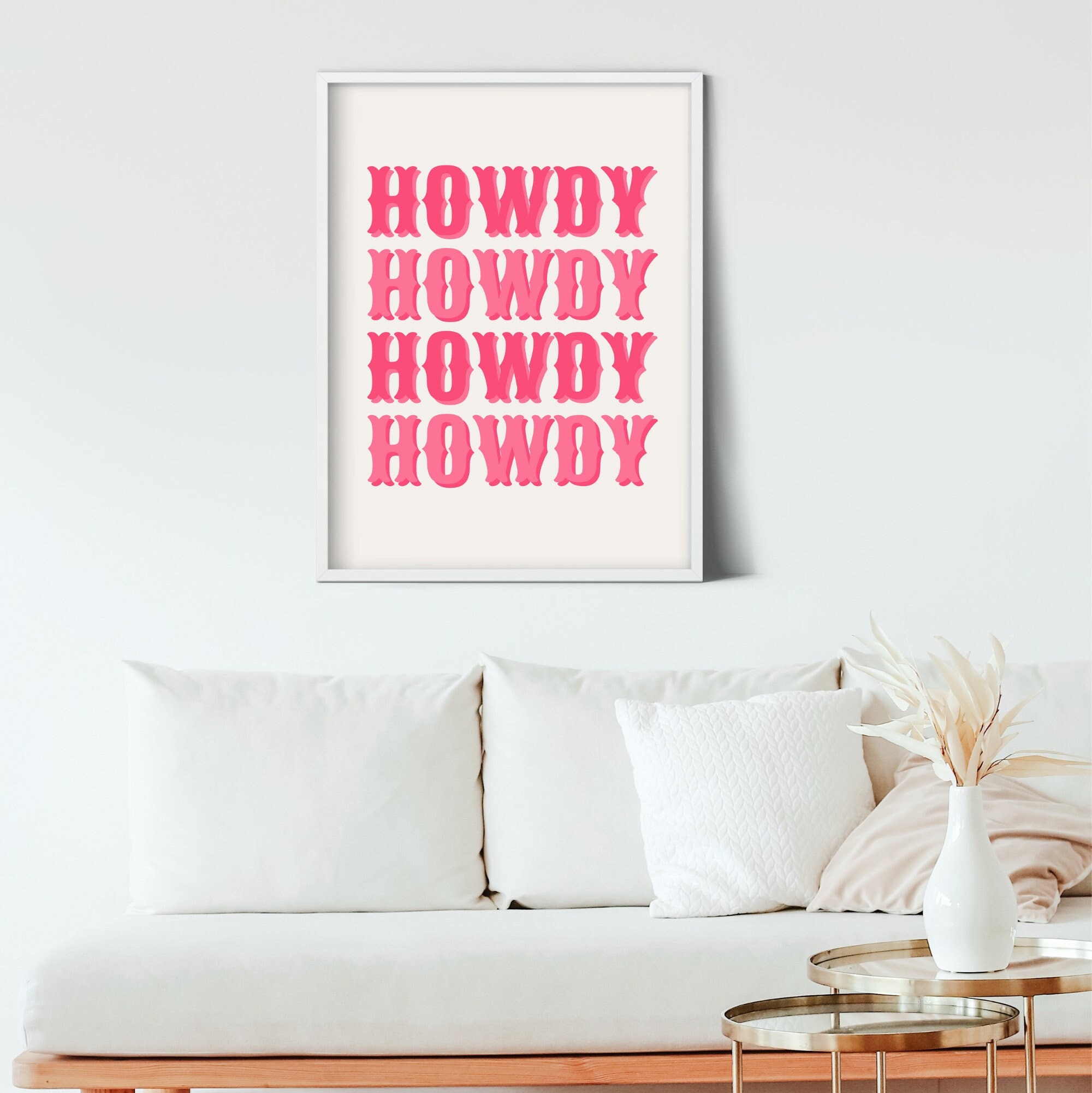 Pink Cowgirl Printable Art, Howdy- Digital File - Etsy
