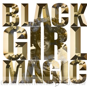 BLACK GIRL MAGIC Logo (inside), Black Woman, Pdf, Png, Afro Girl Png ...