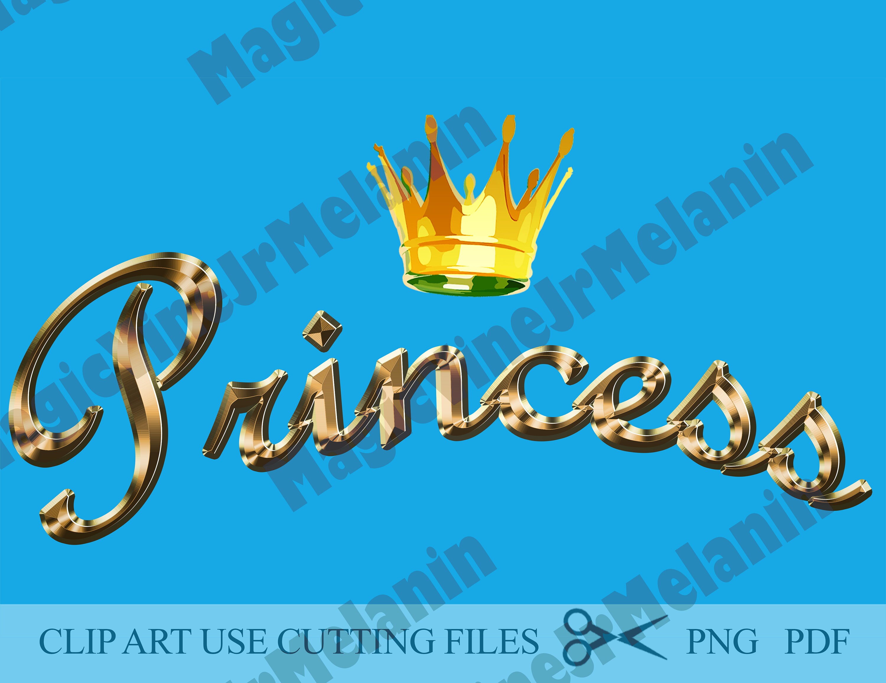 Princess With Gold Crown Clip Art, PNG, PDF, Afro Girl Png, Black Women ...
