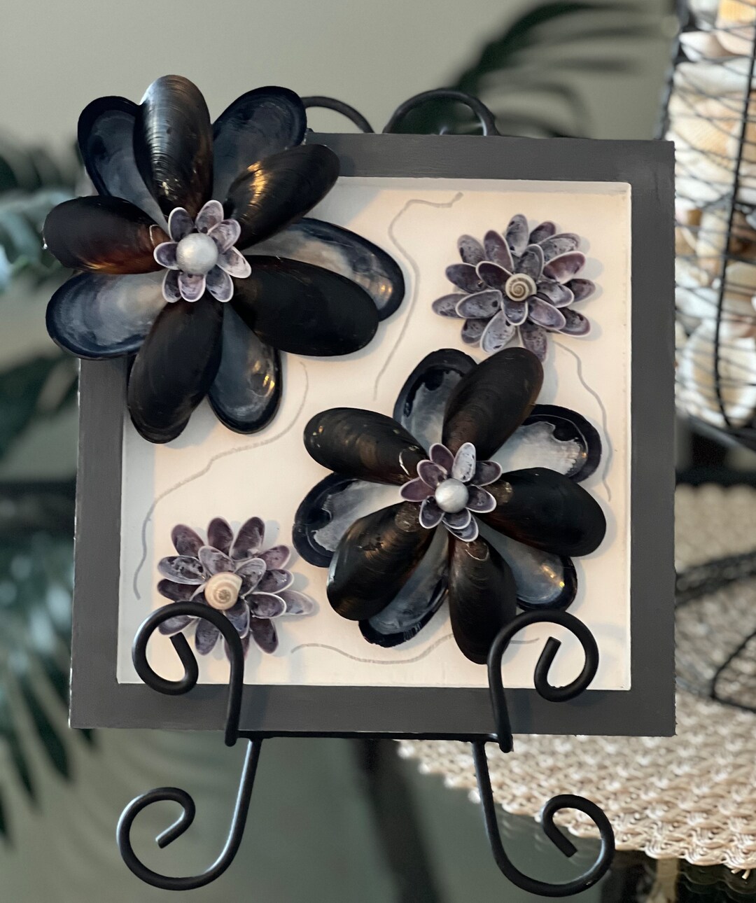 Mussel Shell Flower Wall Decor - Etsy