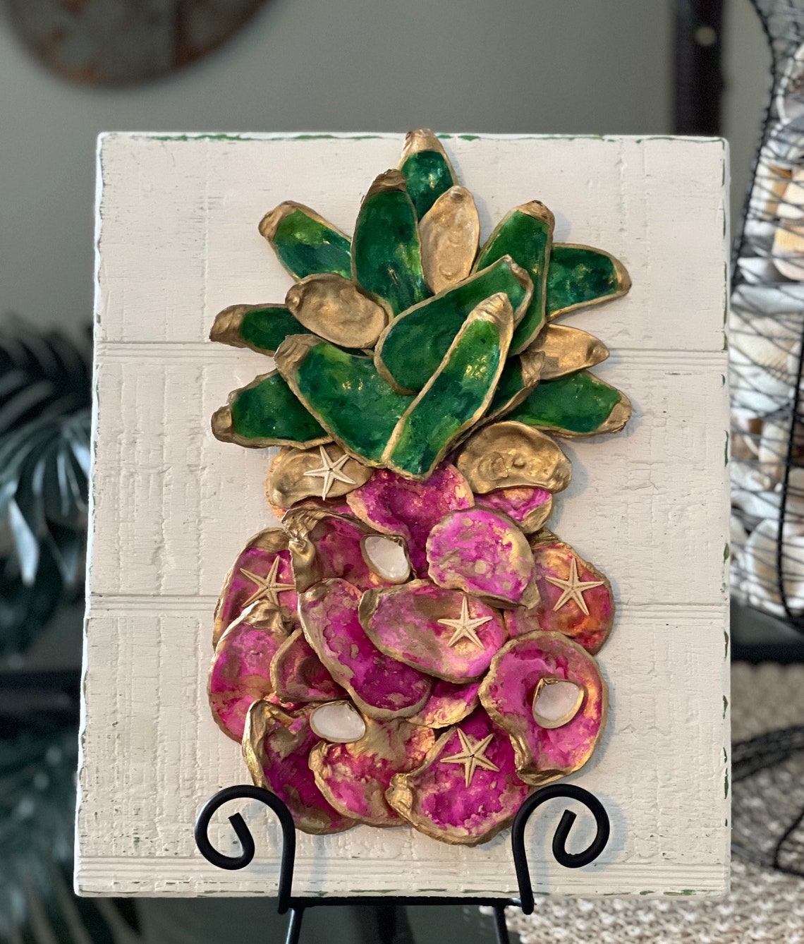 The hot Pink Oyster Shell Pineapple - Etsy