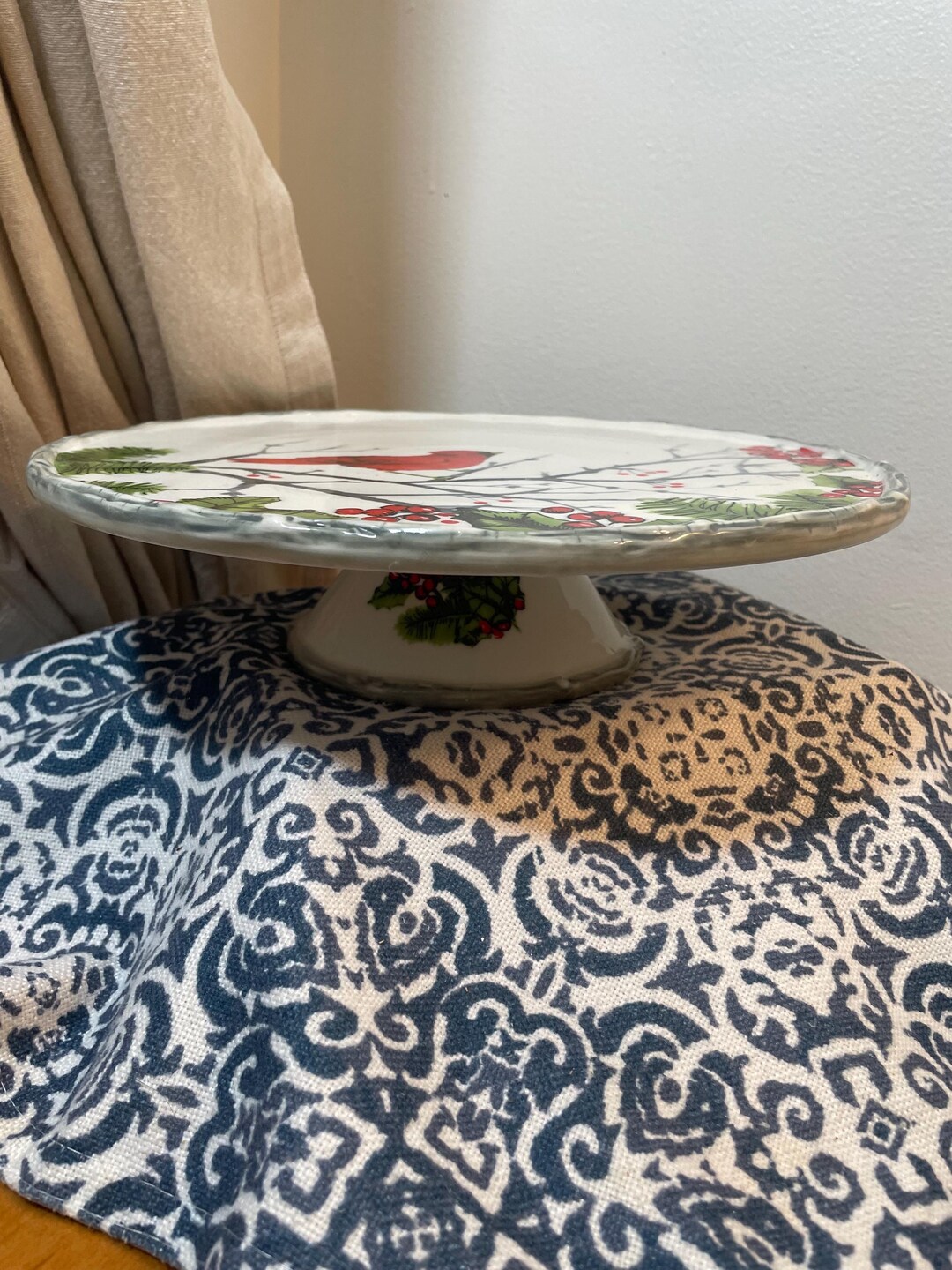 Christmas Cardinal Cake Stand - Etsy