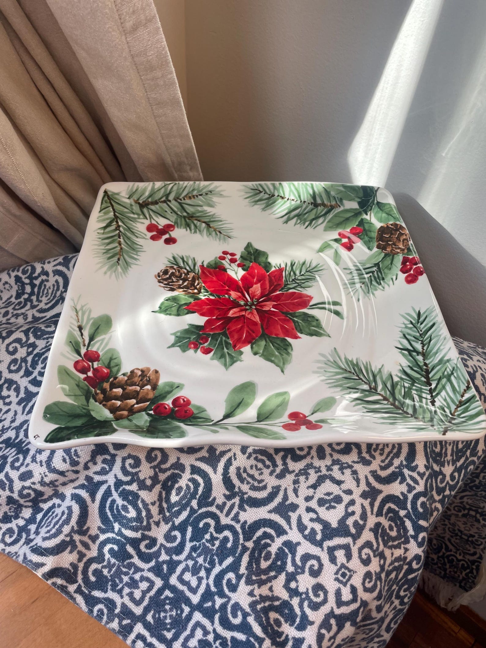 Maxcera Christmas Square Plate/platter - Etsy