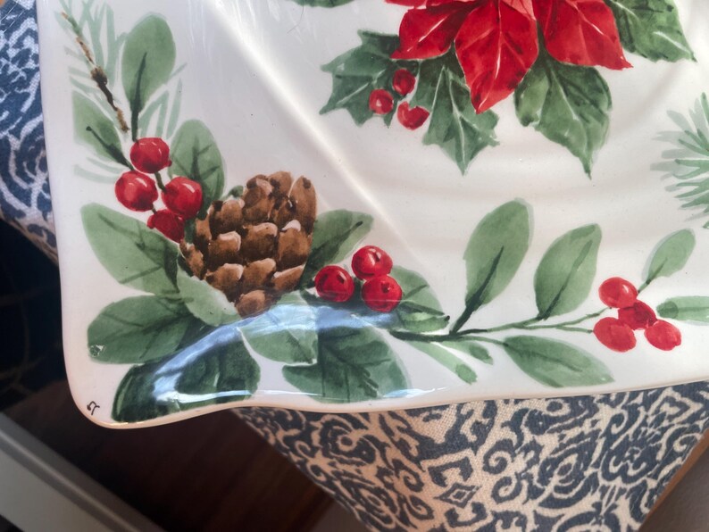 Maxcera Christmas Square Plate/platter - Etsy