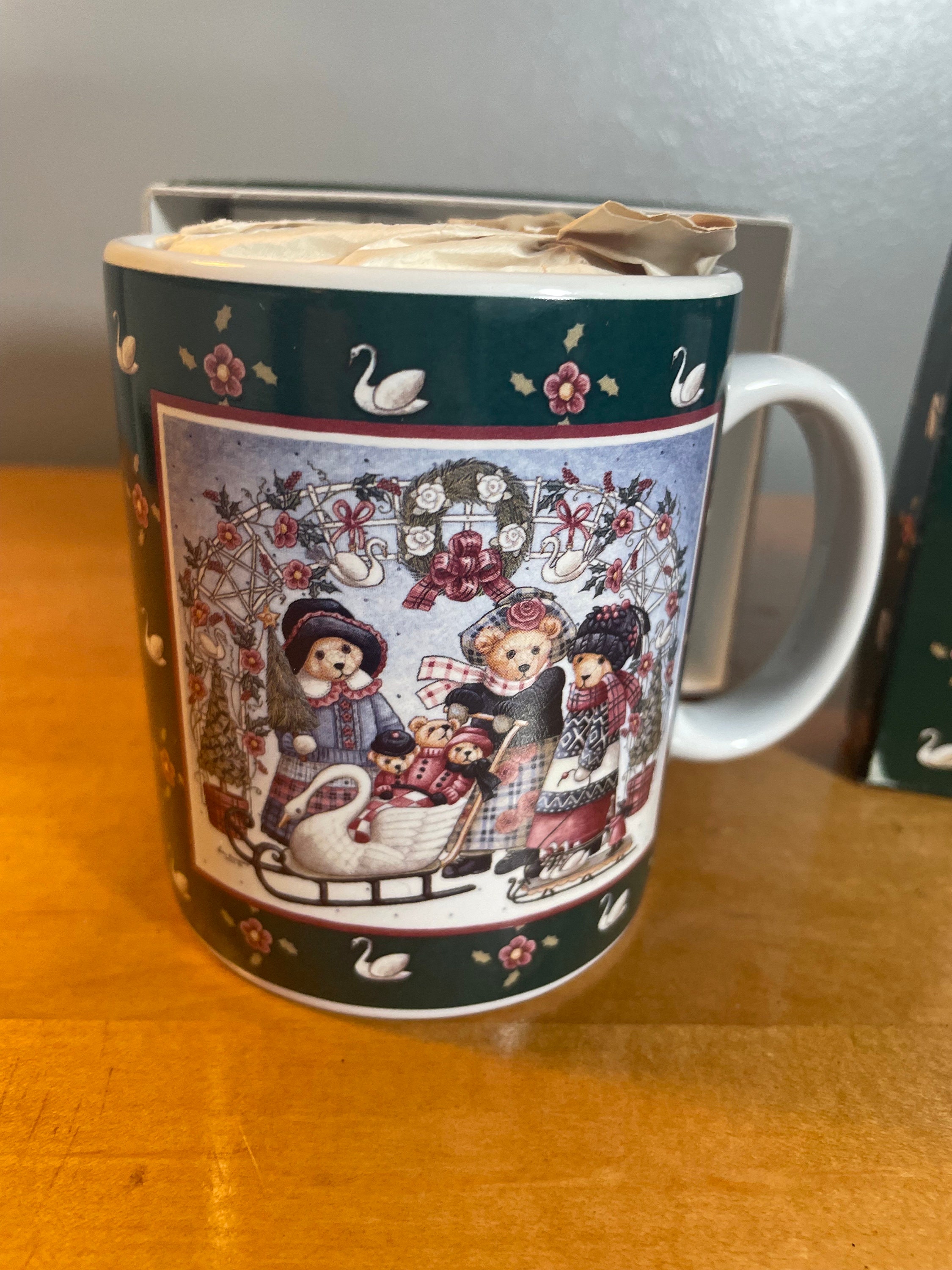 Teddy's Swan Sleigh Collector Cups From Lang and Wise - Etsy