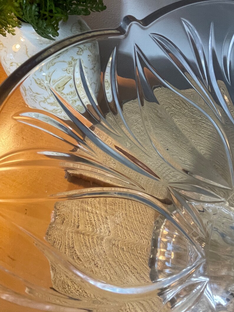 Vintage Crystal Cake Stand - Etsy