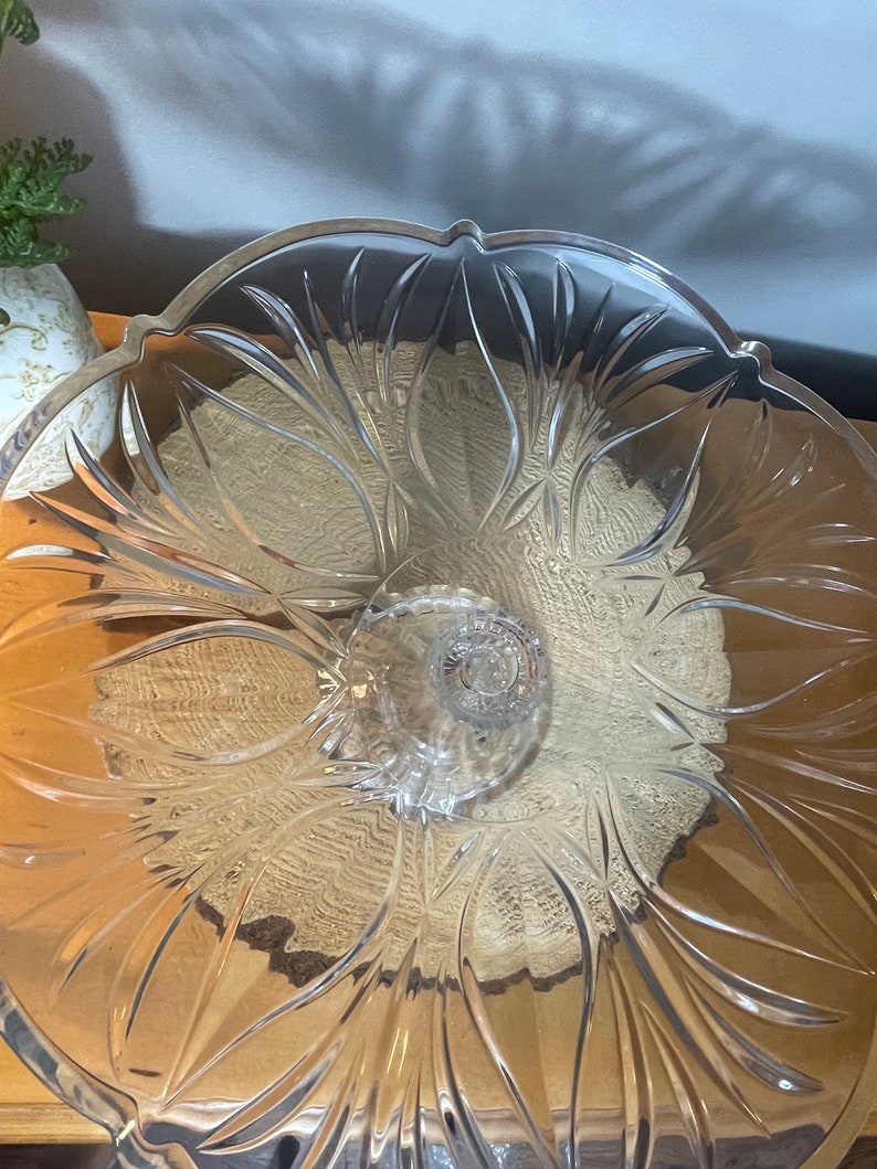 Vintage Crystal Cake Stand - Etsy