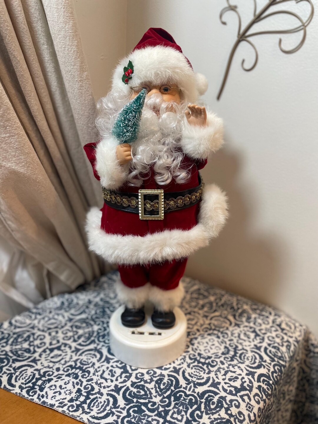 Vintage Animated Santa Clause With Bottle Christmas Tree - Etsy