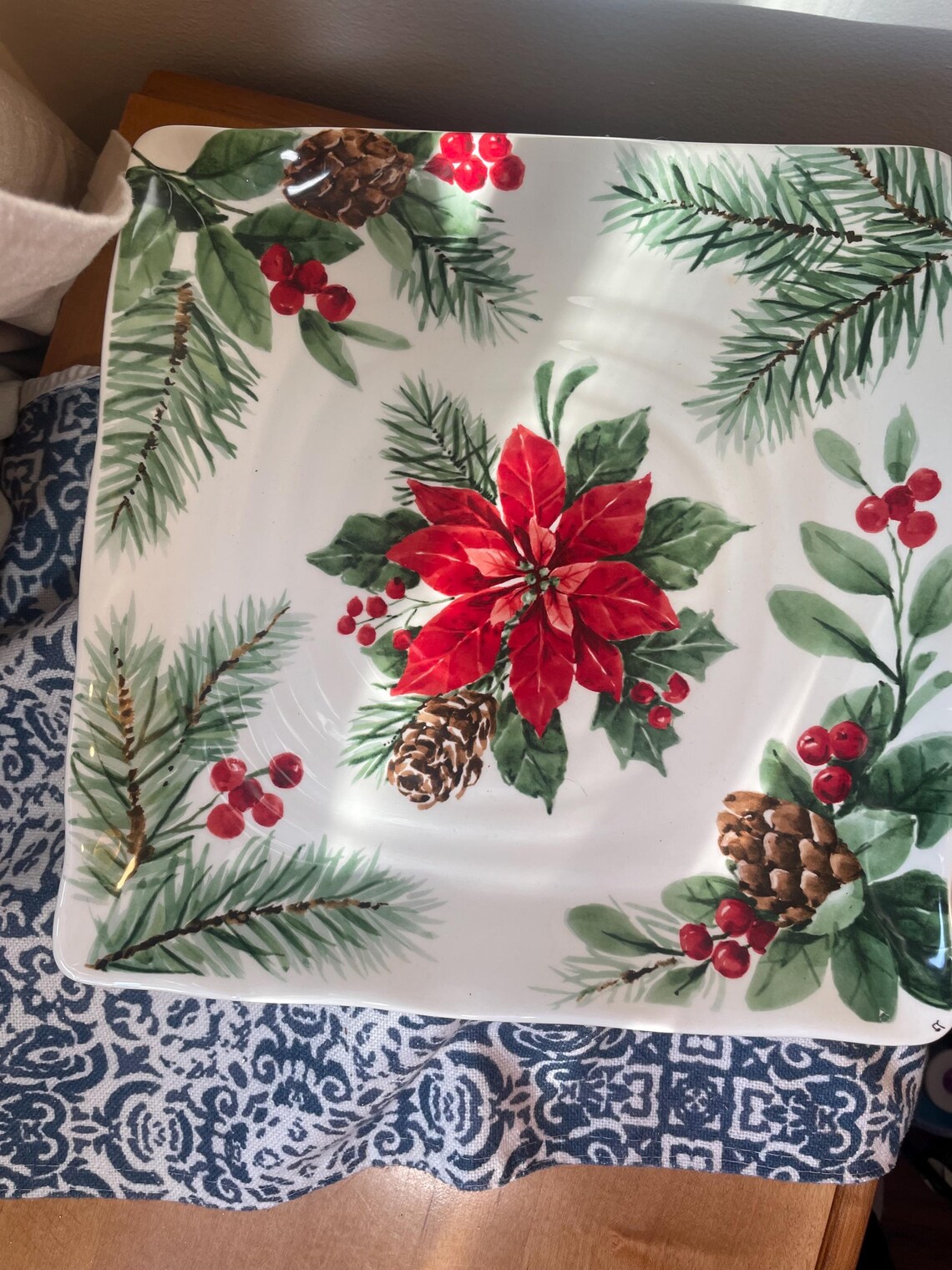 Maxcera Christmas Square Plate/platter - Etsy