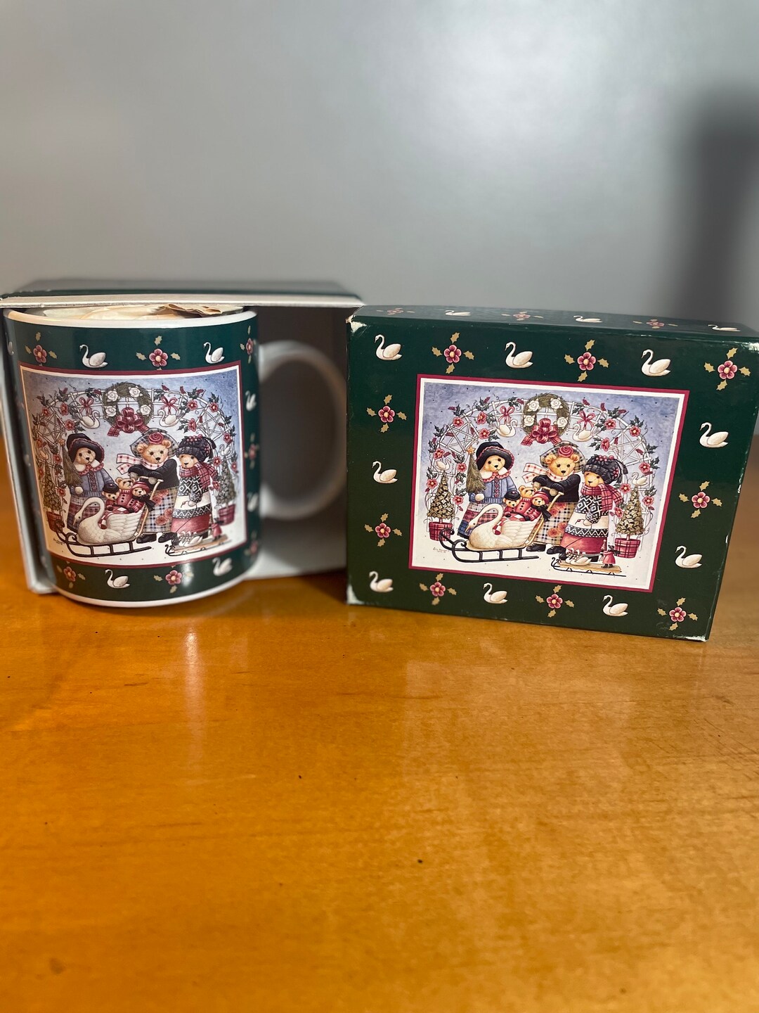 Teddy's Swan Sleigh Collector Cups From Lang and Wise - Etsy