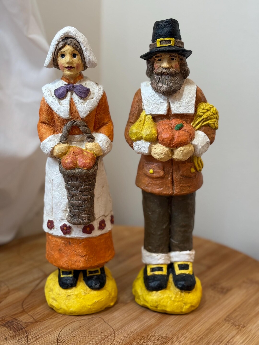 12 Inch Pilgrim Statues/thanksgiving Decor - Etsy