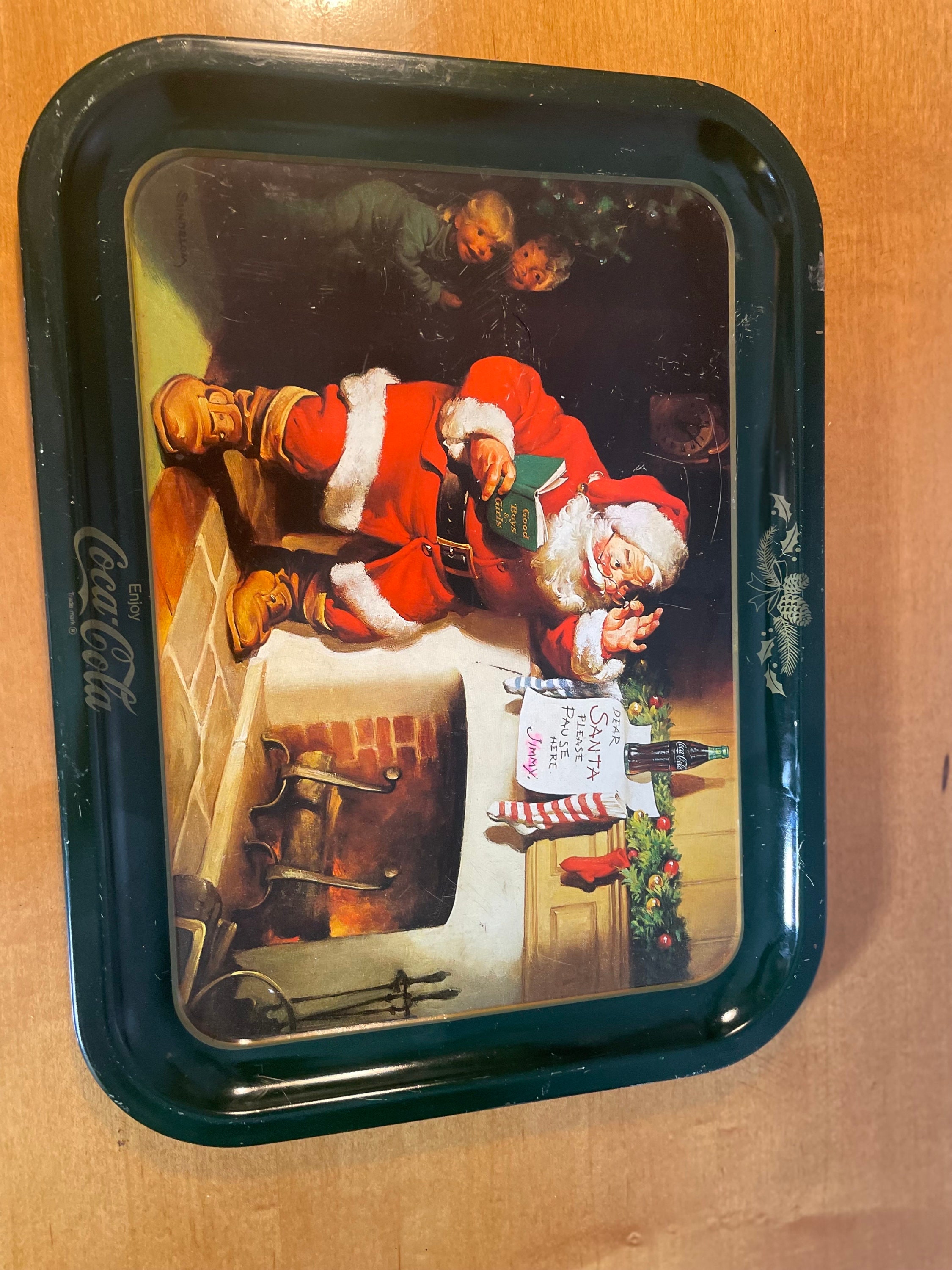 Coca-cola Vintage TV Tray With Christmas Santa Clause - Etsy