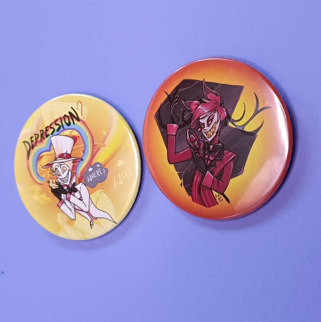 Hazbin Hotel Alastor Lucifer Pins - Etsy