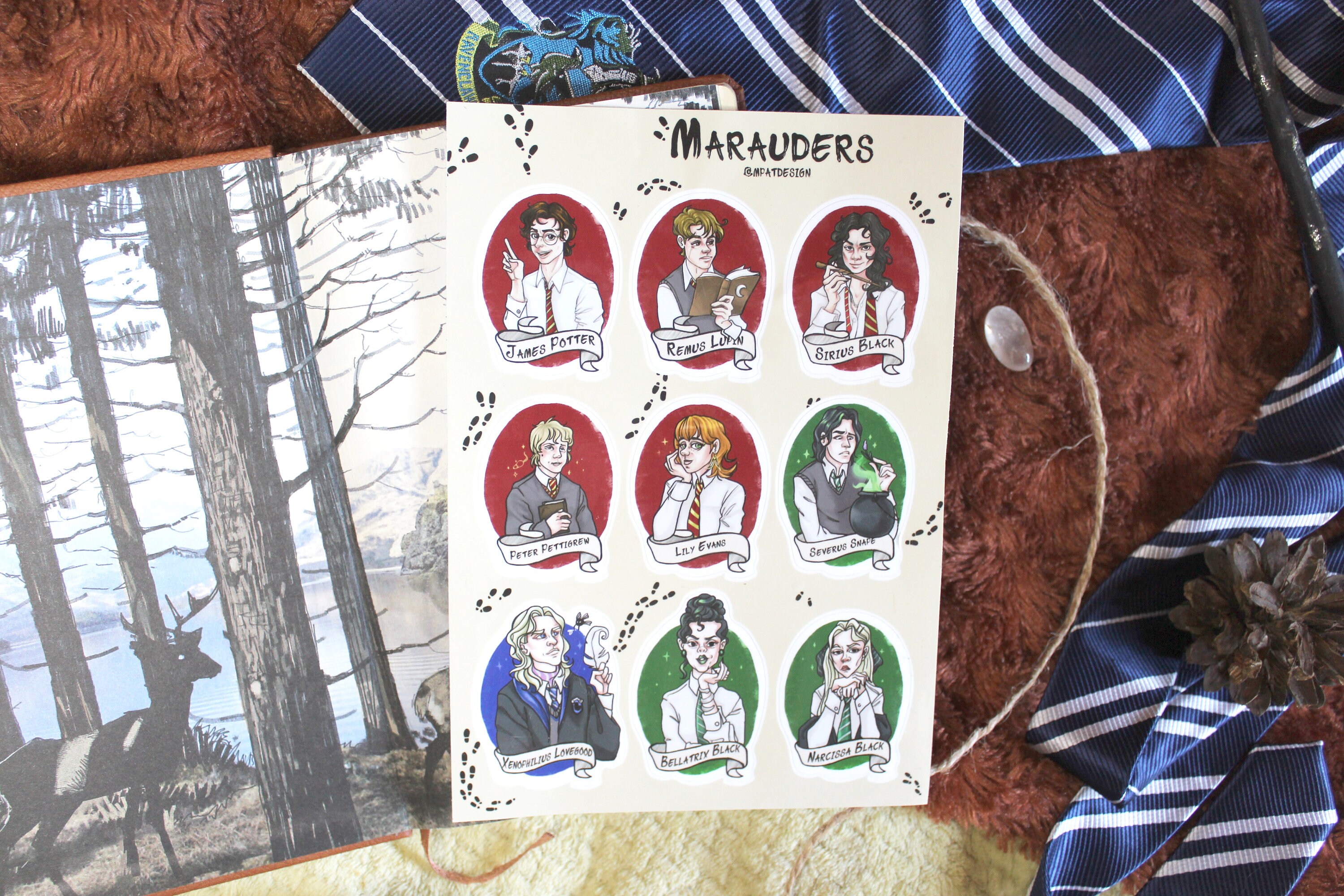 Harry Potter Marauders Stickers Sheet - Etsy
