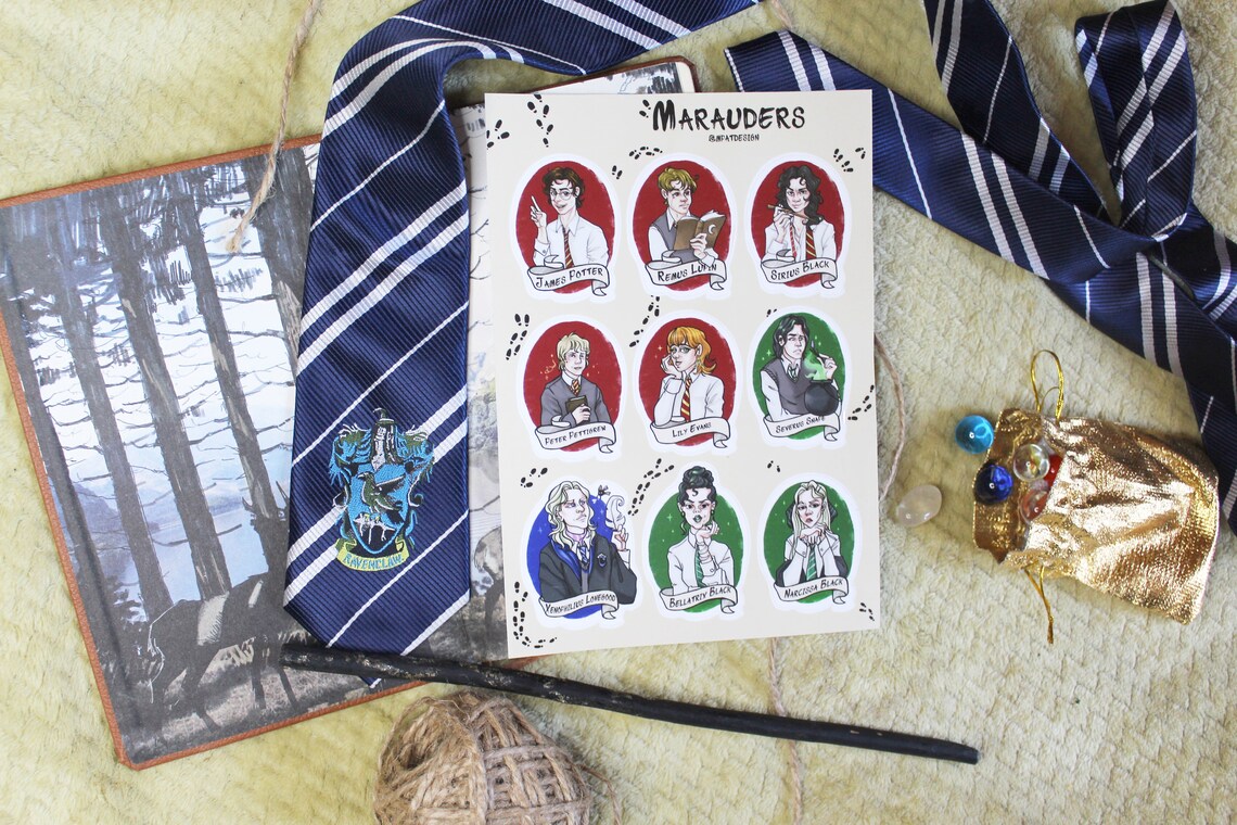 Harry Potter Marauders Stickers Sheet - Etsy