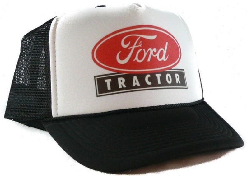 Ford Tractor Trucker Hat Mesh Hat Vintage Snapback Hat Black - Etsy
