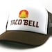 Taco Bell Trucker Hat Mesh Hat Vintage Snapback Hat Brown - Etsy