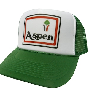 Aspen Trucker Hat Mesh Hat Vintage Snapback Hat Green - Etsy