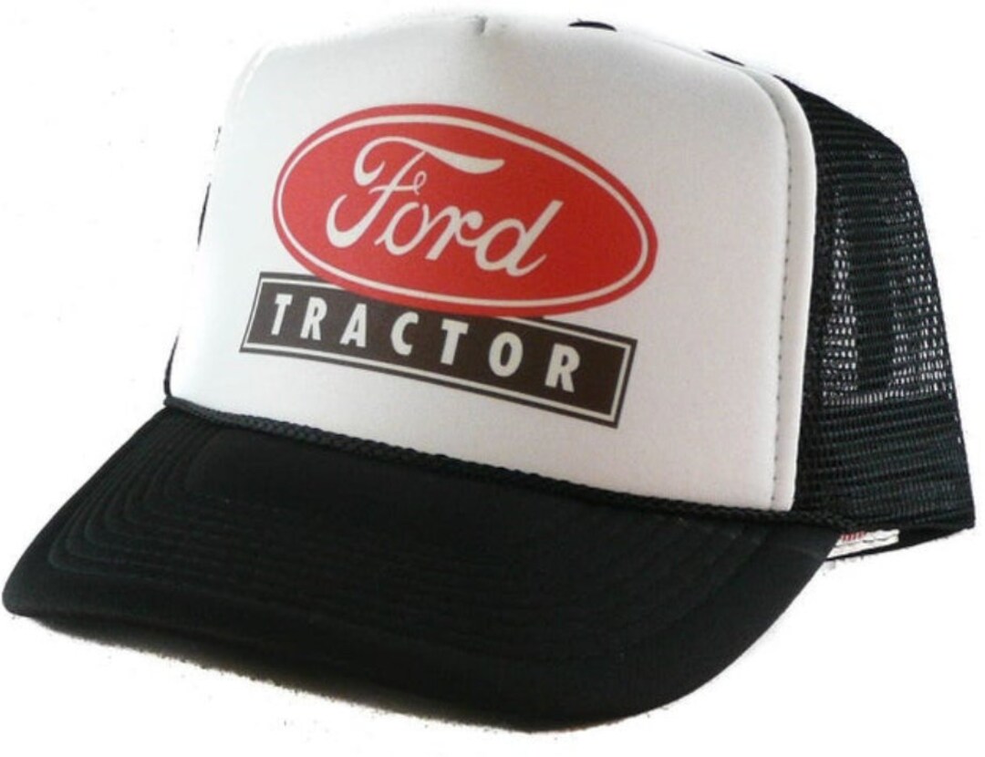 Ford Tractor Trucker Hat Mesh Hat Vintage Snapback Hat Black - Etsy