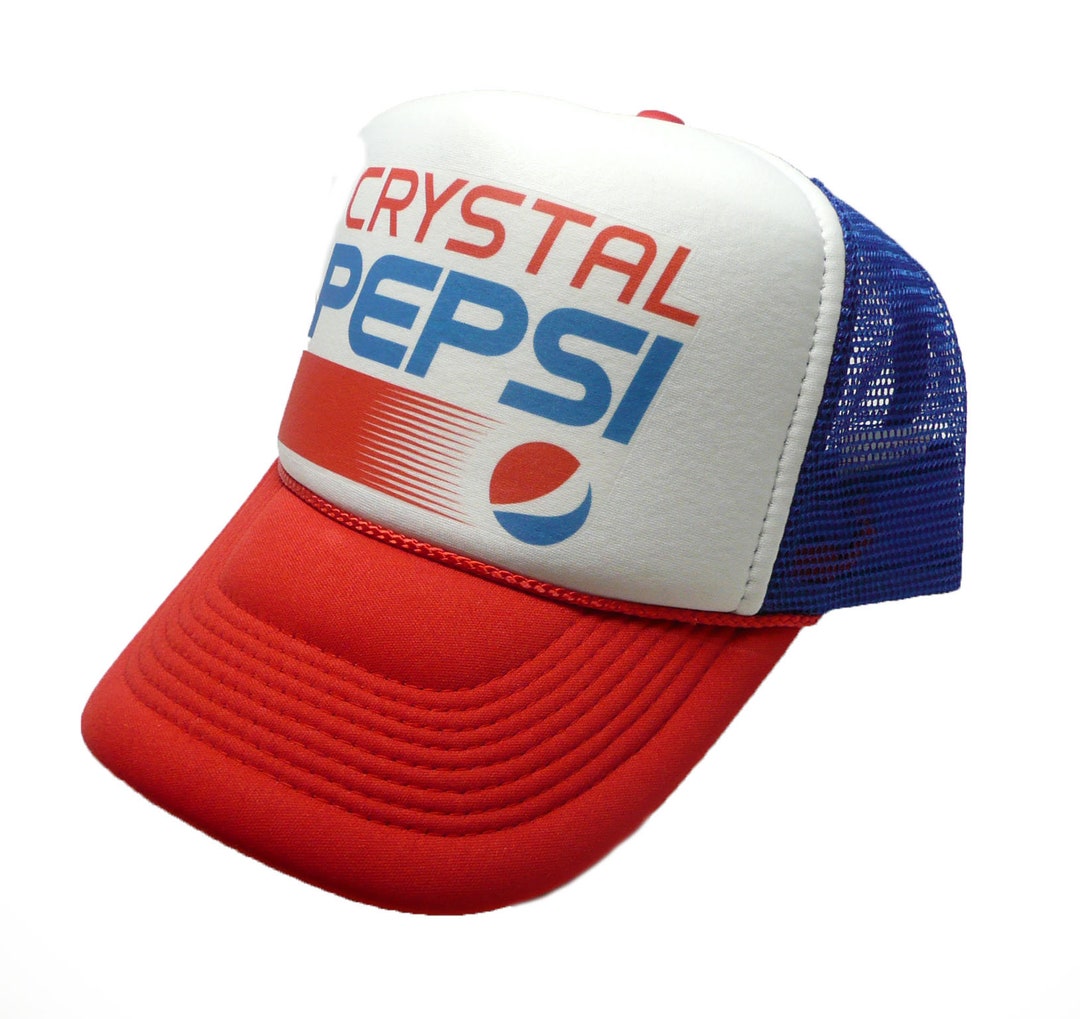 Crystal Pepsi Trucker Hat Mesh Hat Vintage Snapback Hat Red/blue - Etsy